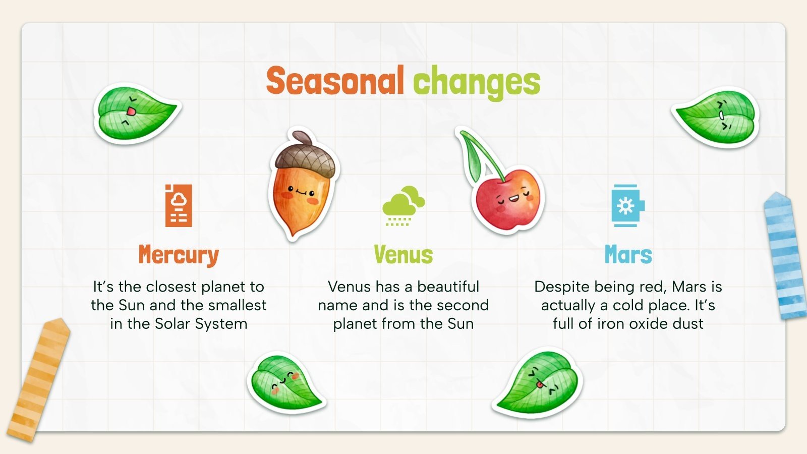 Difference between Four Seasons for Pre-K | Google Slides