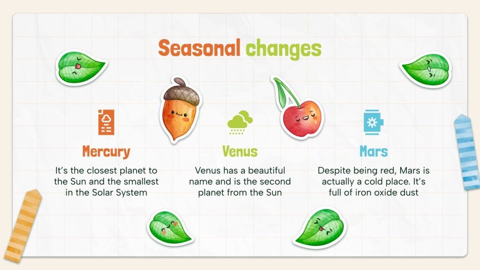 Difference between Four Seasons for Pre-K | Google Slides