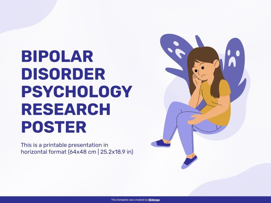 Bipolar Disorder Psychology Research Poster | Google Slides
