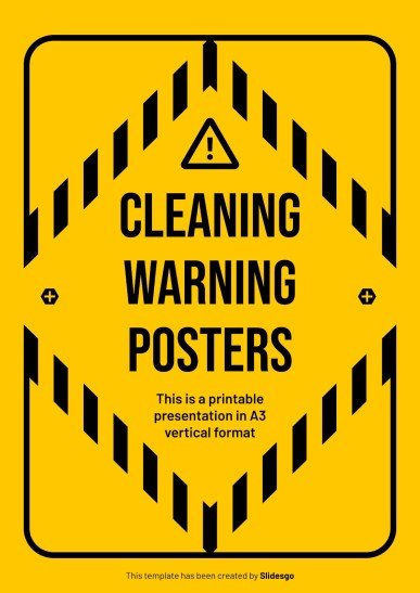 Cleaning Warning Posters | Google Slides & PowerPoint