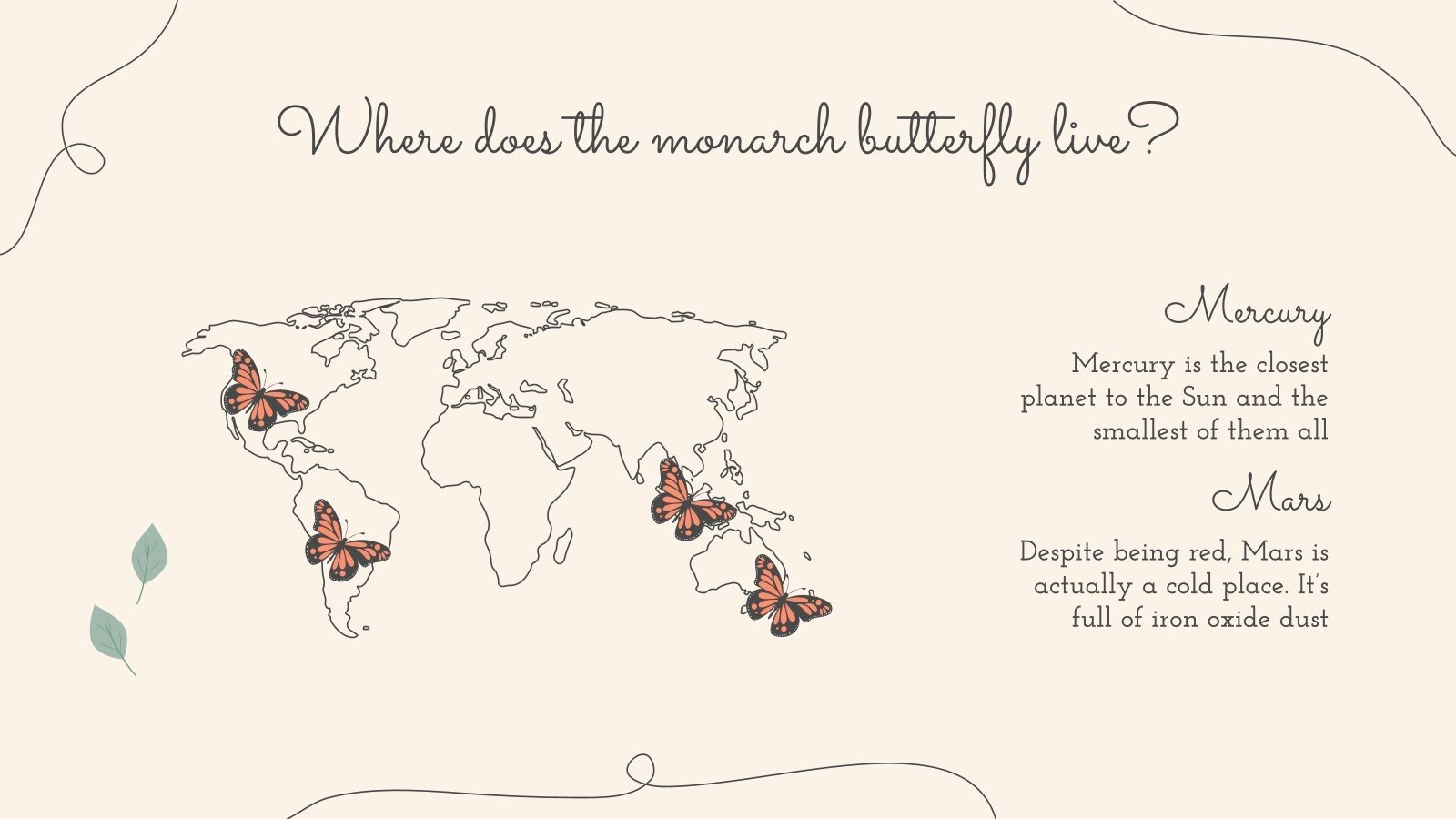 Ciencias para bachillerato: Mariposa monarca | Google Slides