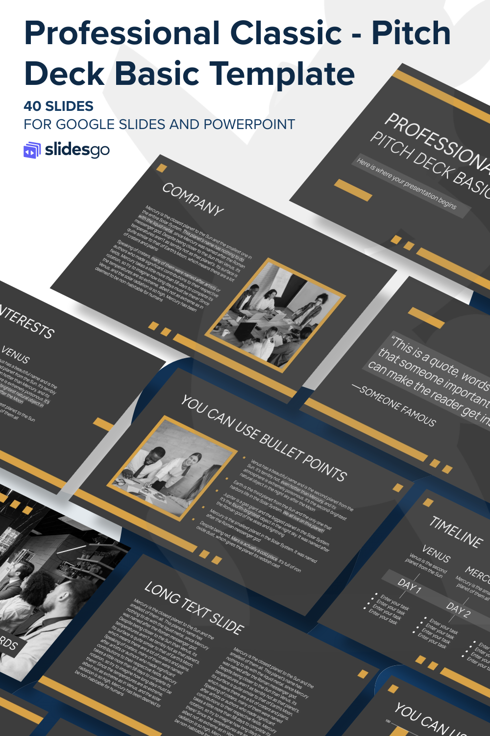 Professional Classic - Pitch Deck Basic Template