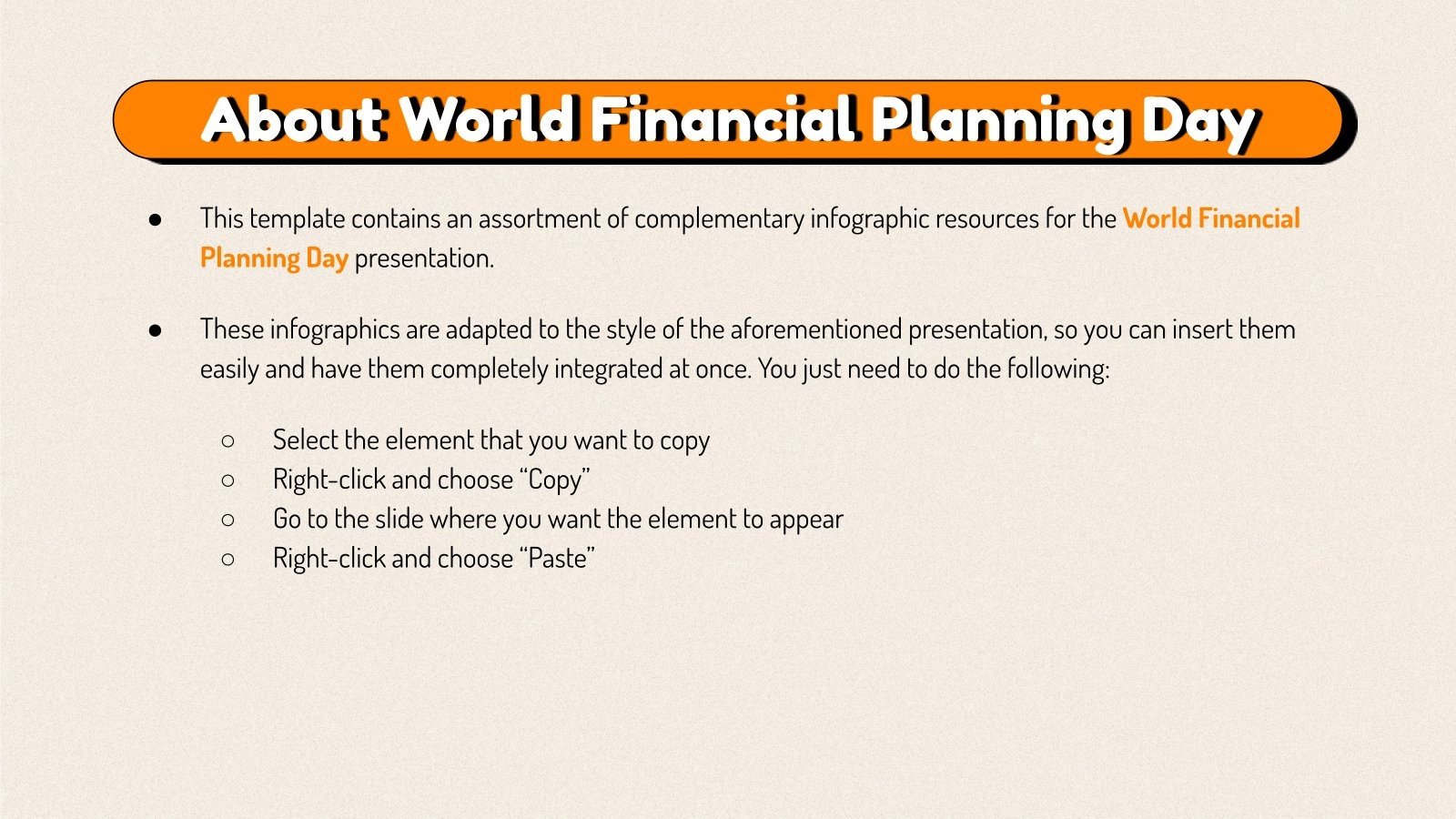 World Financial Planning Day Infographics