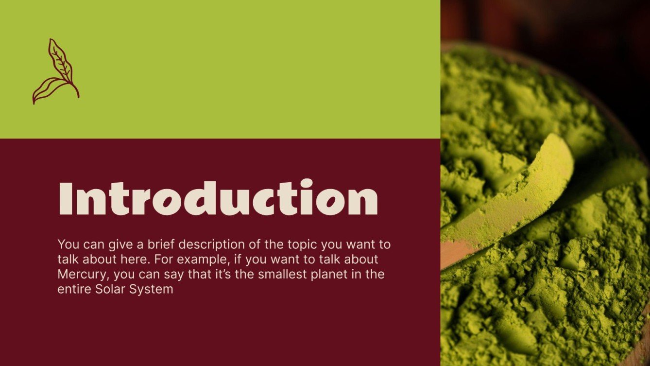 Matcha Recipes Workshop | Google Slides & PowerPoint