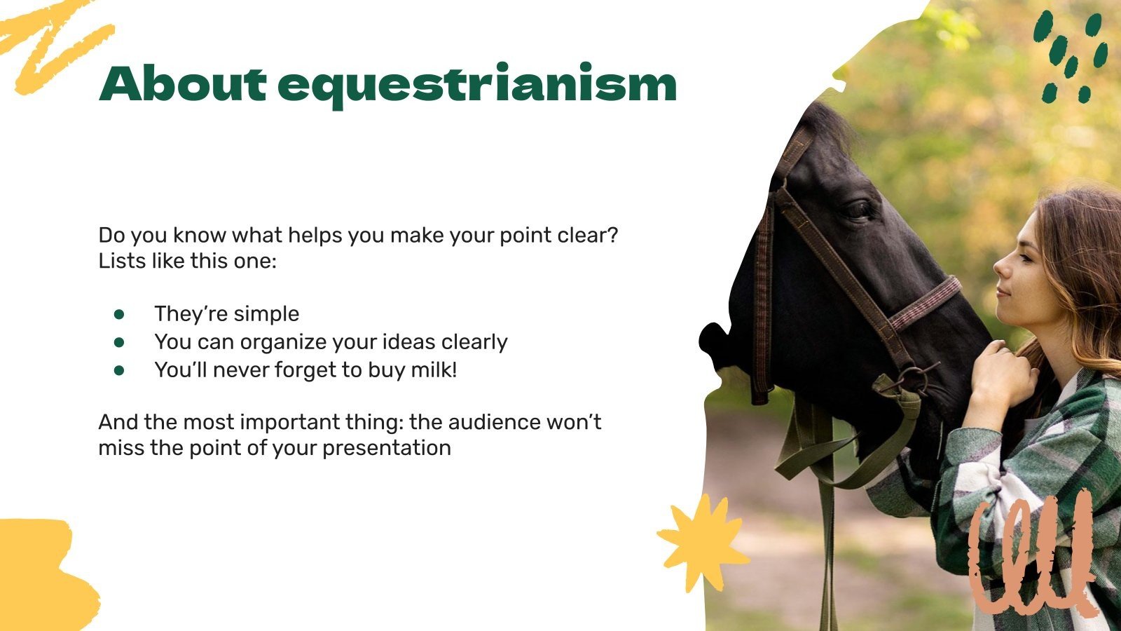 Horse Riding Initiation Workshop | Google Slides & PPT