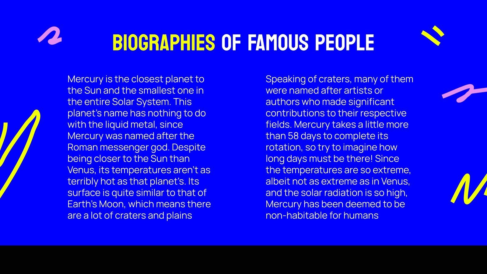 Famous Person Biography Theme for Middle School