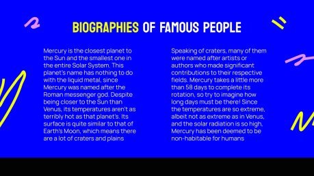 Famous Person Biography Theme for Middle School