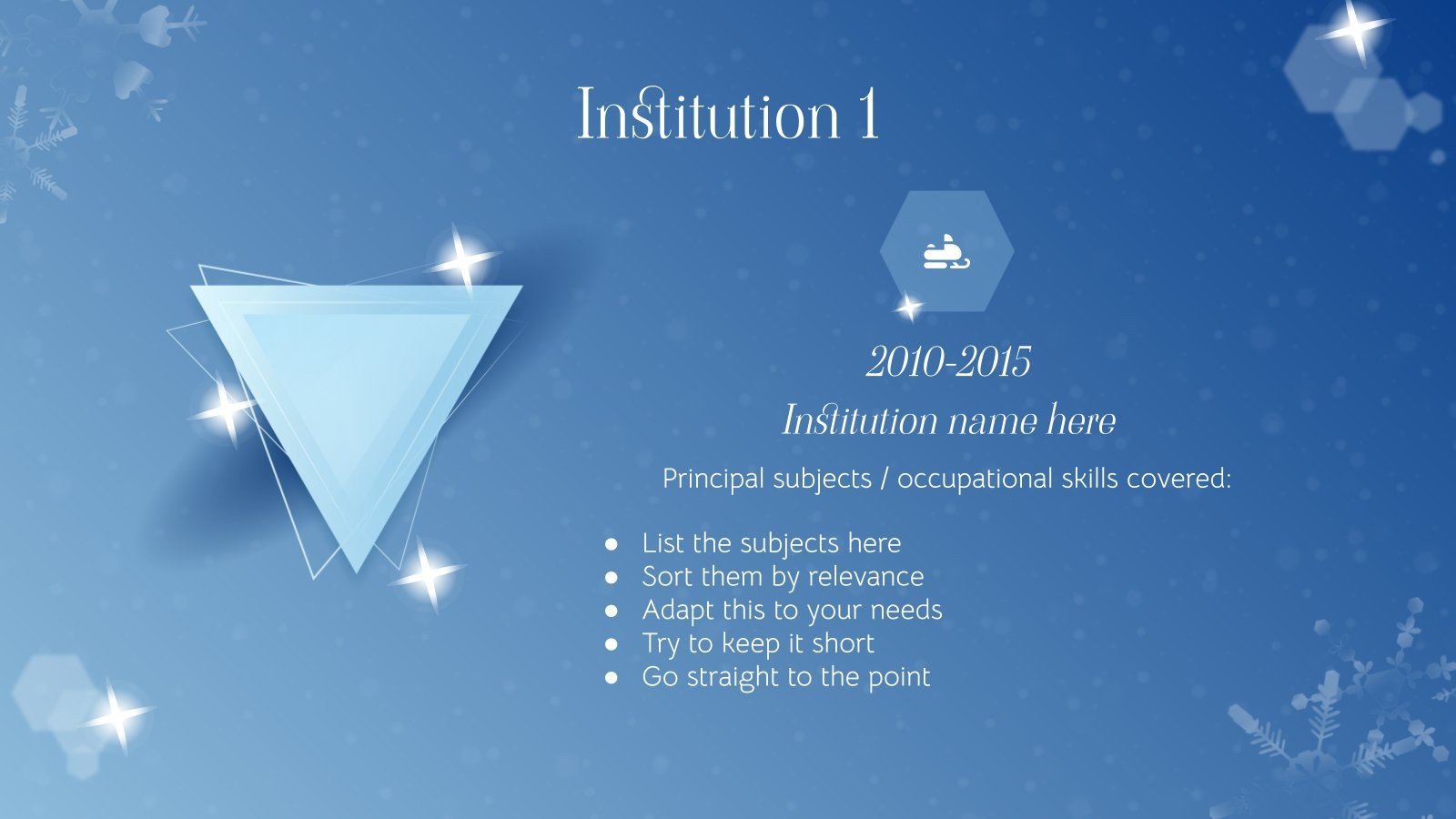 Shiny Winter Aesthetic CV | Google Slides & PowerPoint