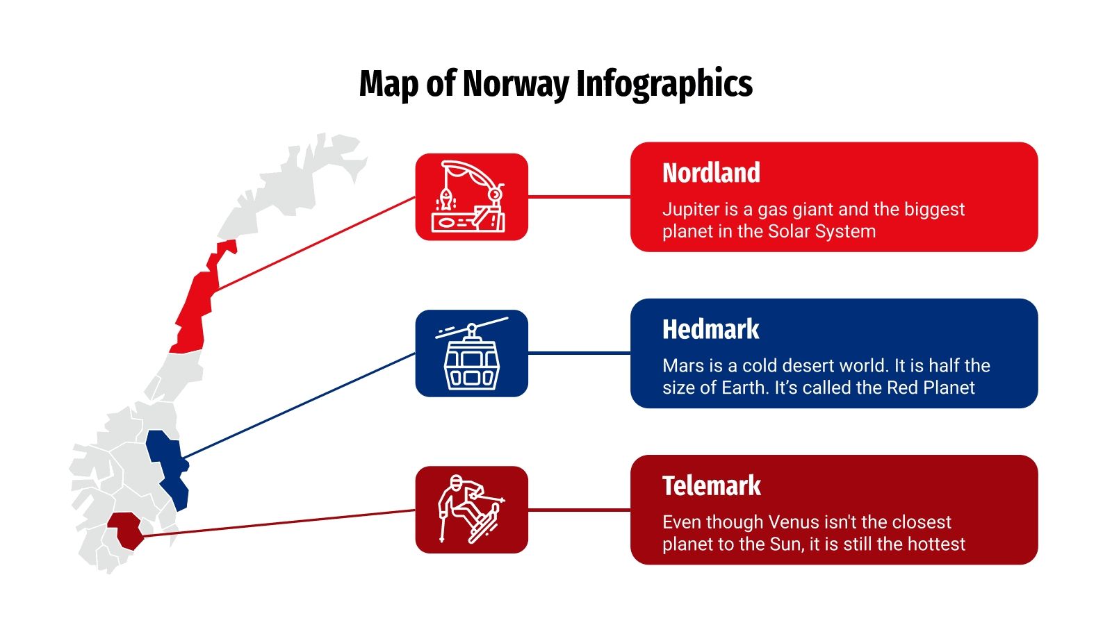 Map of Norway Infographics for Google Slides and PowerPoint