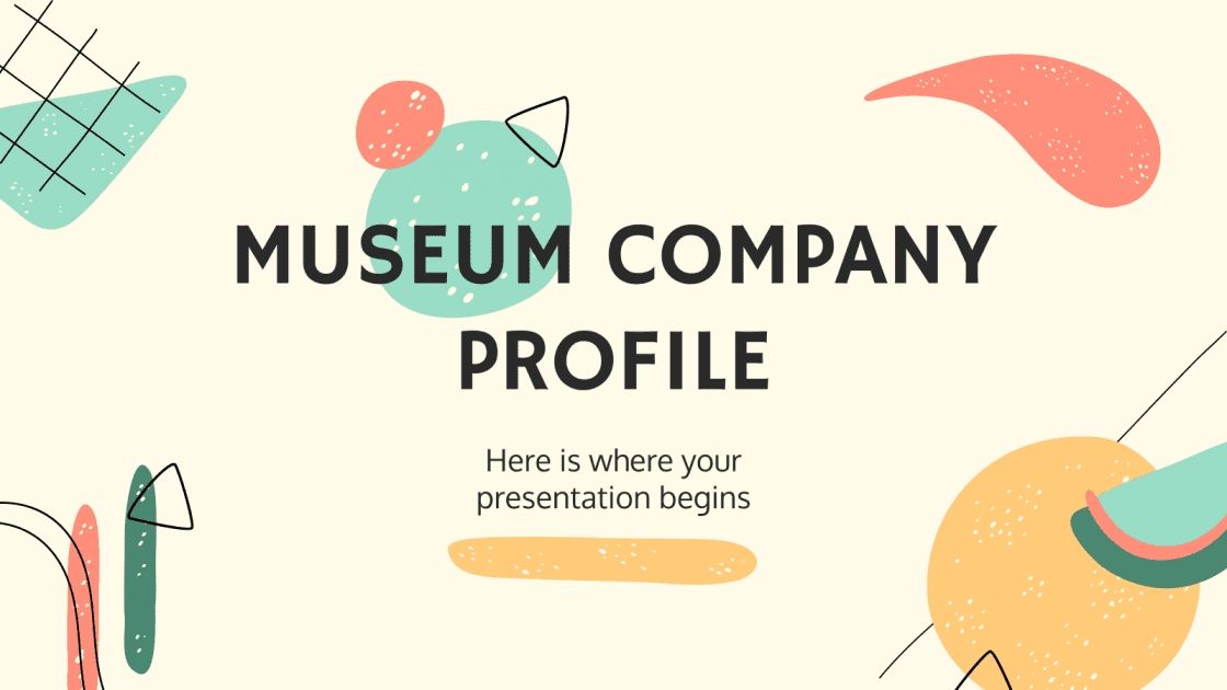 Museum Company Profile Google Slides and PPT templates