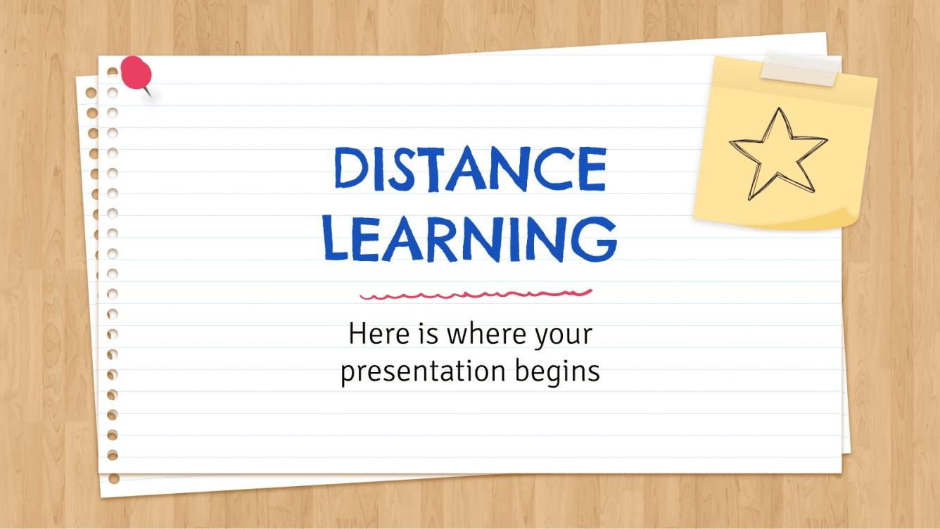Distance Learning Google Slides theme and PowerPoint template