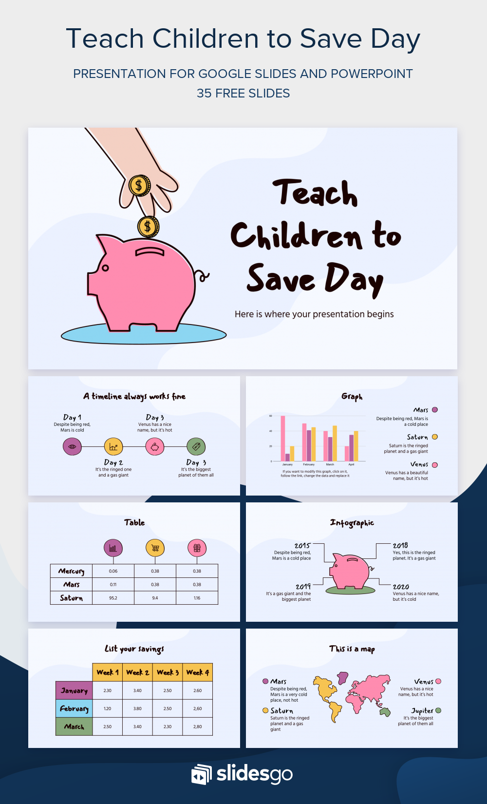 Teach Children to Save Day | Google Slides and PowerPoint