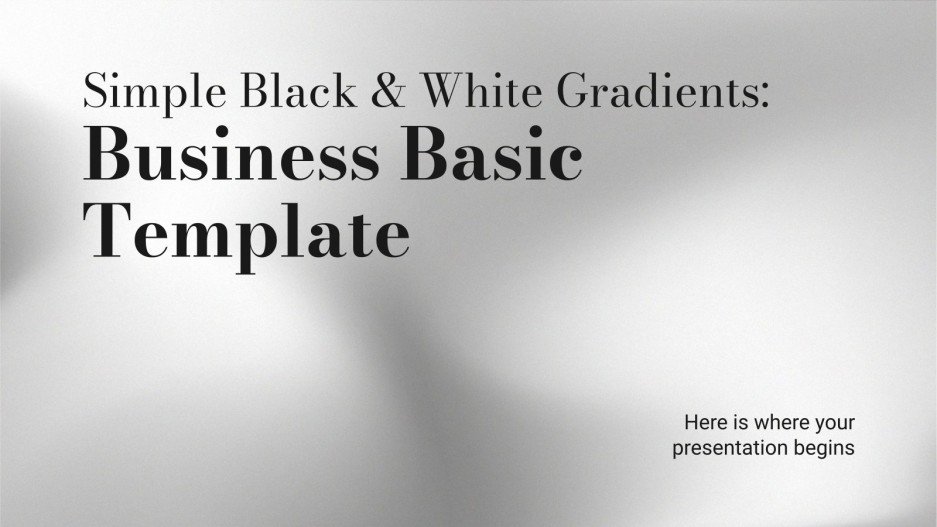 Simple Black & White Gradients - Business Basic Template