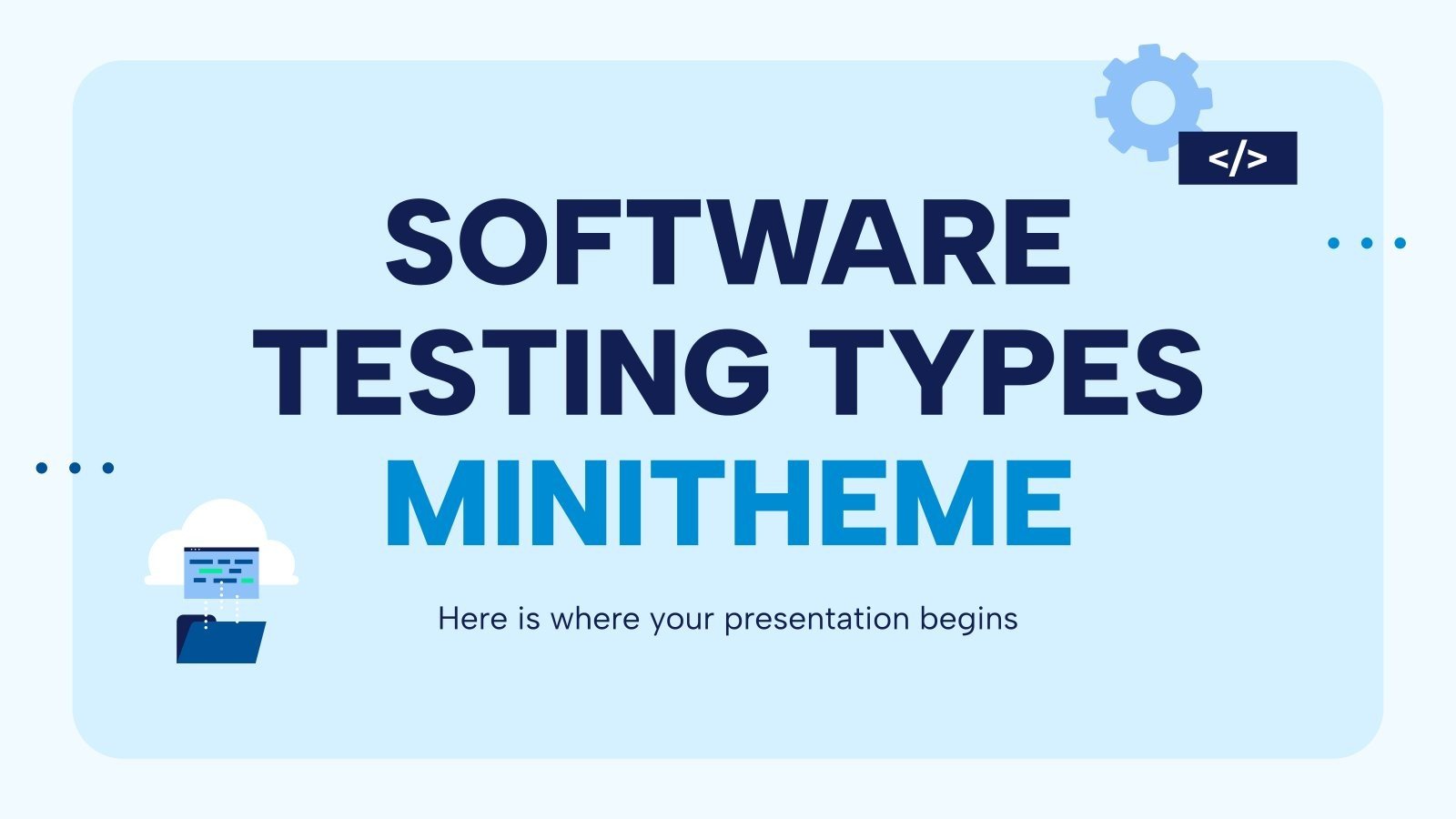 Software Testing Types Minitheme | Google Slides & PPT Software Testing Types Minitheme | Google Slides & PPT