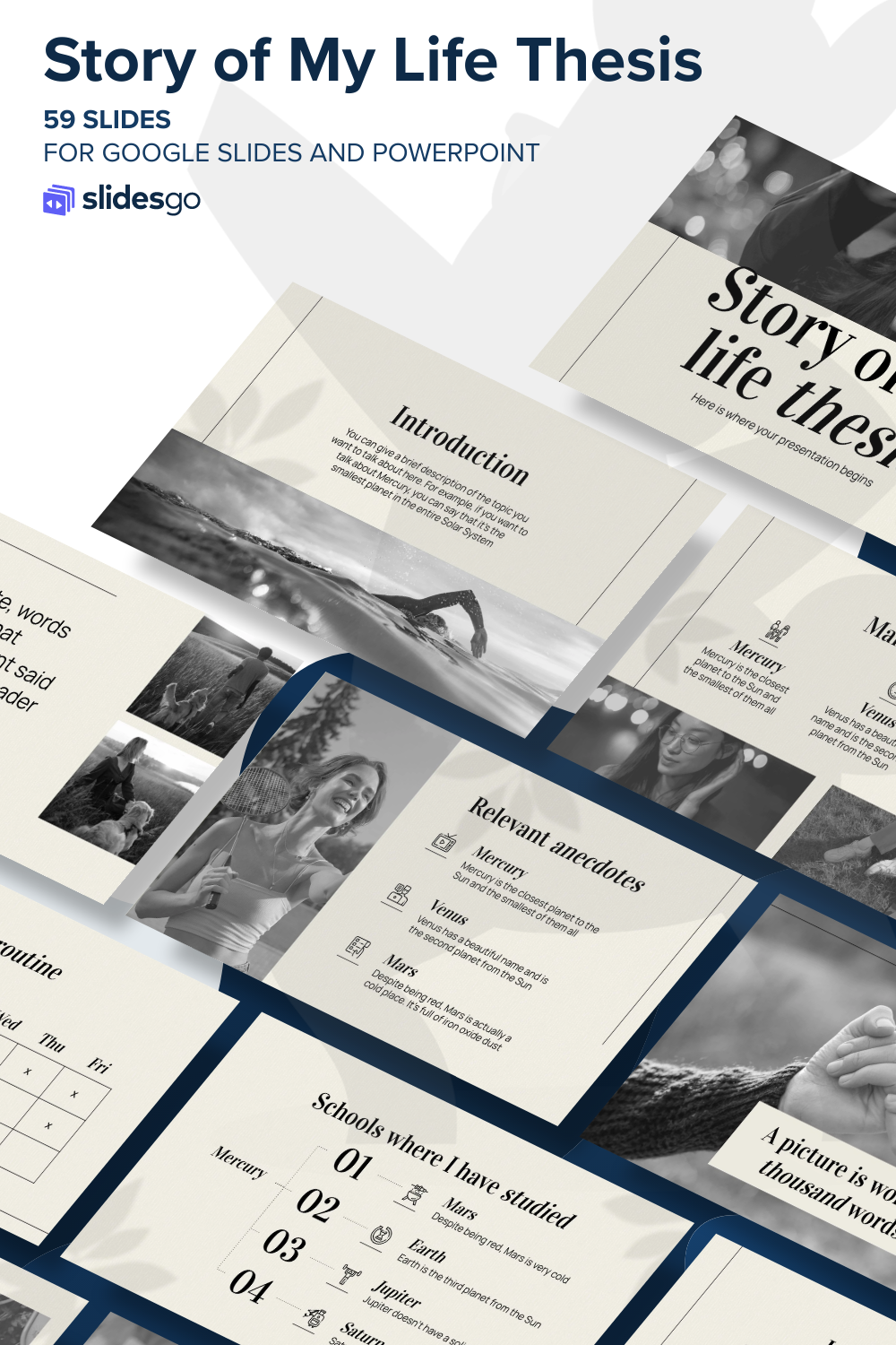 Story of My Life Thesis | Google Slides & PowerPoint