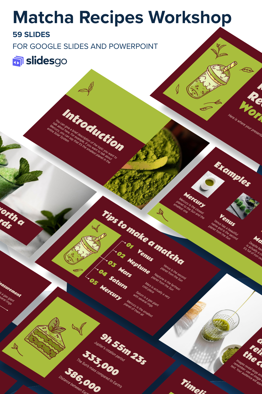 Matcha Recipes Workshop | Google Slides & PowerPoint