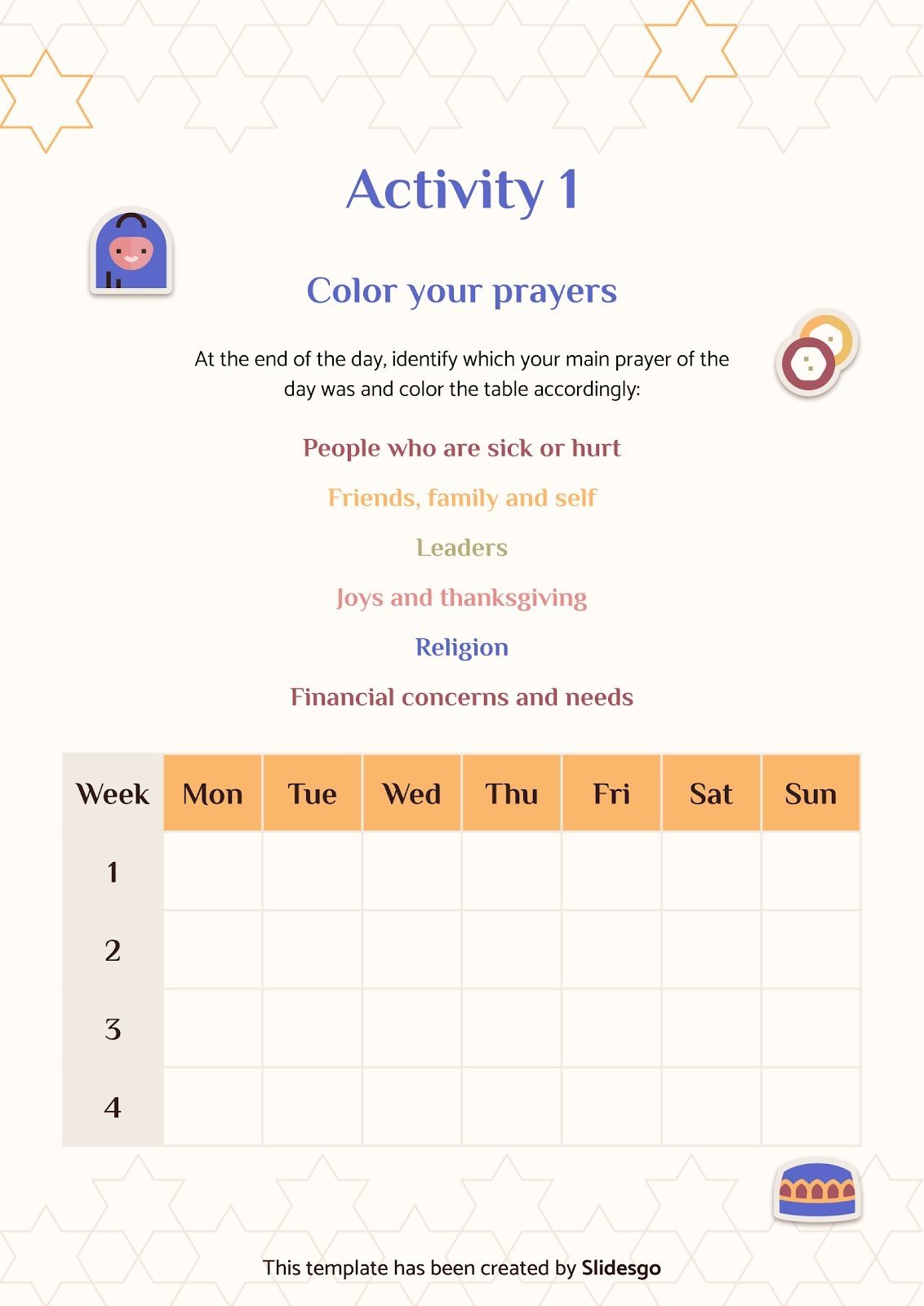 Fichas de actividades sobre el Islam| Google Slides y PPT