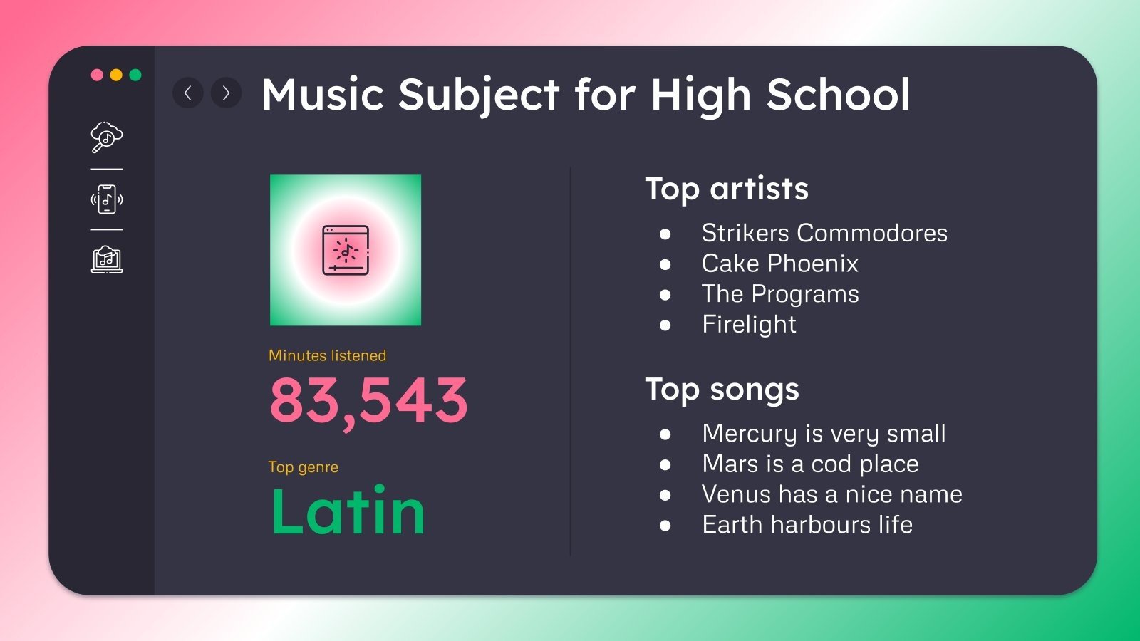 Music: Sharing Our Music Playlists Infographics