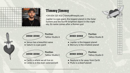 Tattoo Artist Portfolio | Google Slides & PowerPoint