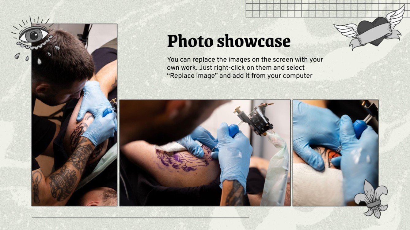 Tattoo Artist Portfolio | Google Slides & PowerPoint