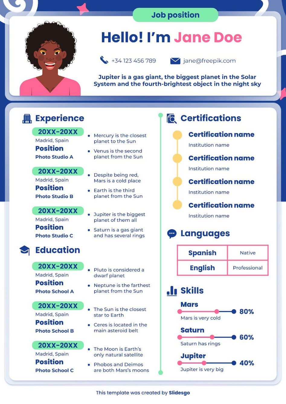 Eye Catching CV | Google Slides & PowerPoint template