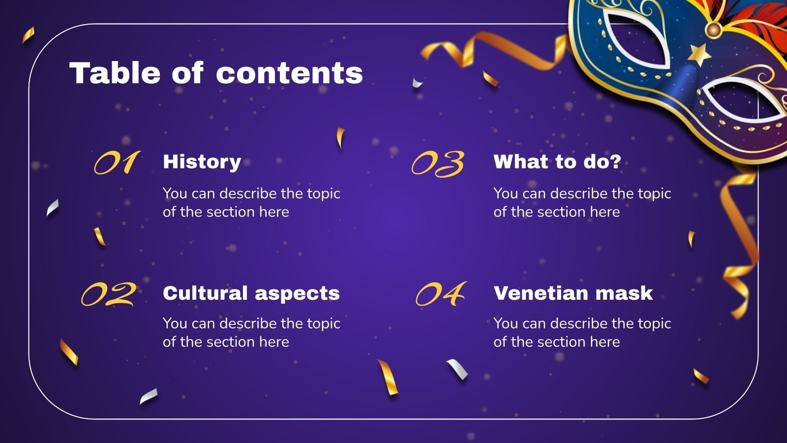 Happy Venice's Carnival | Google Slides & PowerPoint