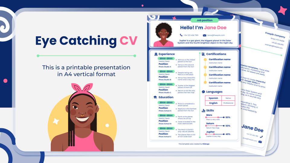 Eye Catching CV | Google Slides & PowerPoint template