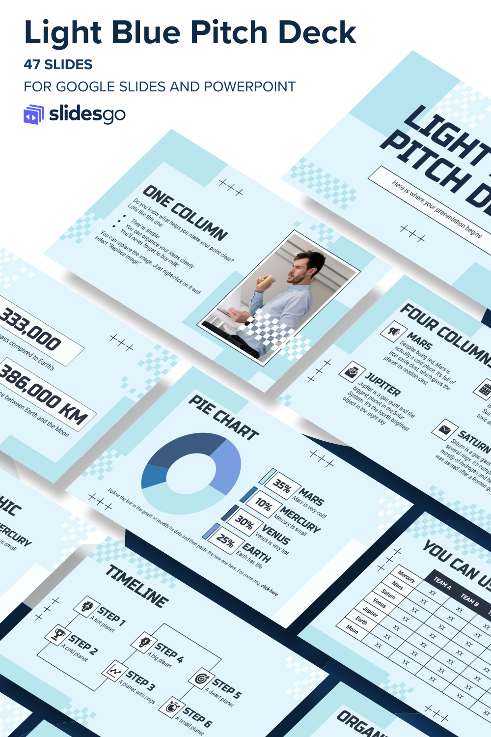 Light Blue Pitch Deck | Google Slides & PPT
