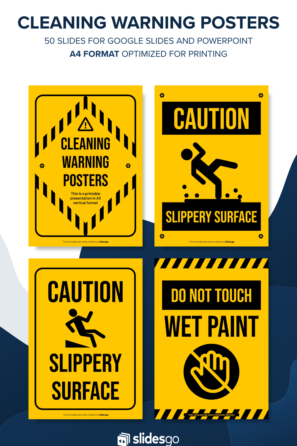 Cleaning Warning Posters | Google Slides & PowerPoint