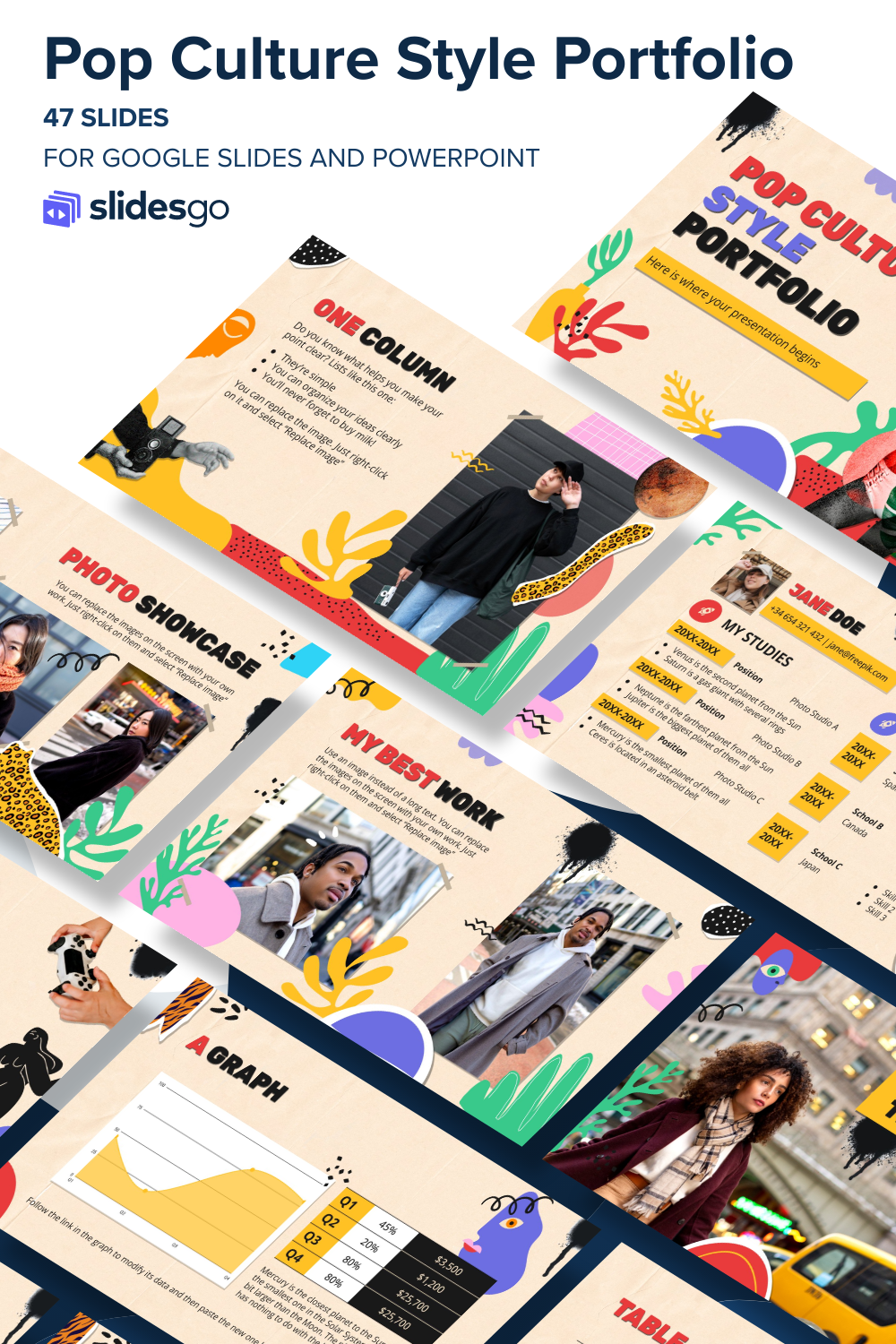 Pop Culture Style Portfolio | Google Slides & PowerPoint