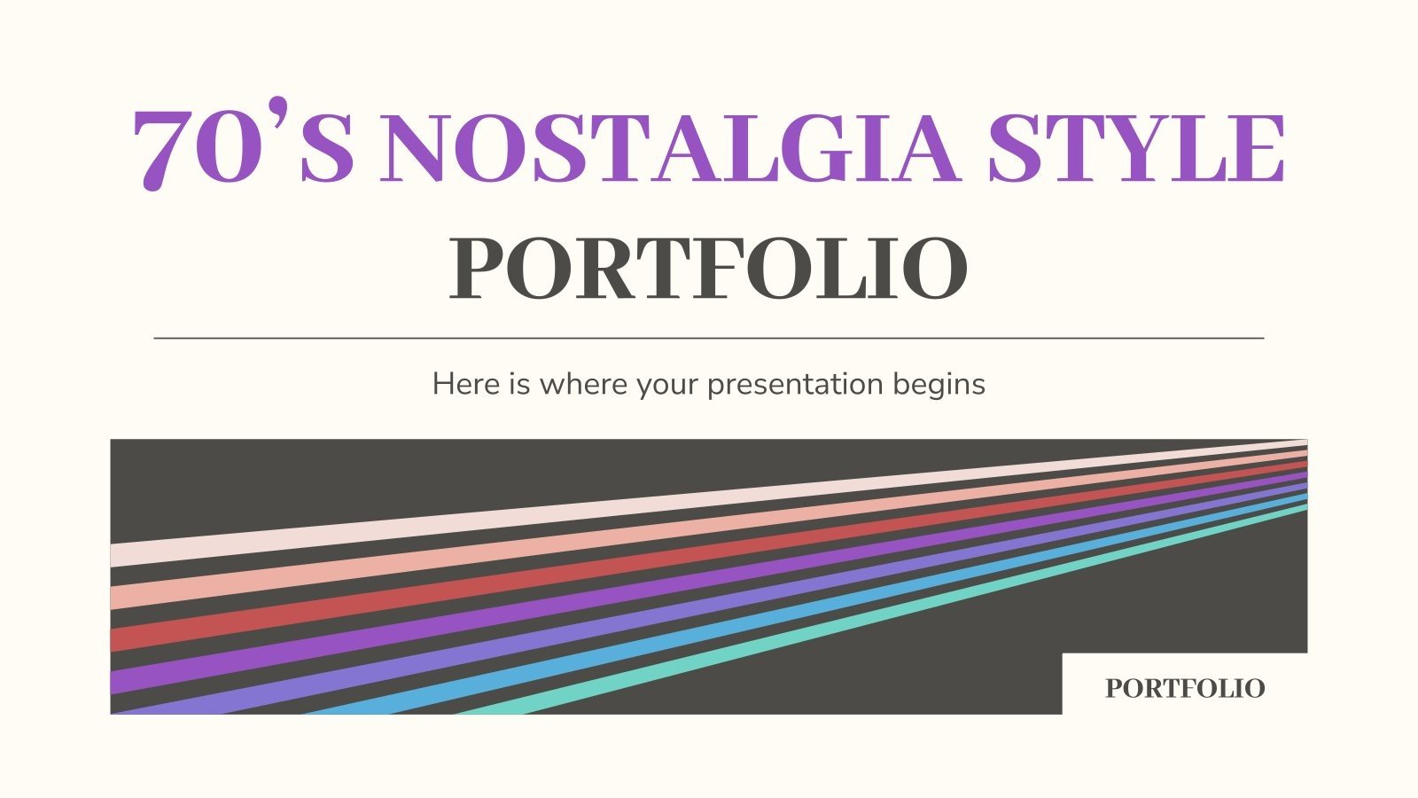 70er Jahre Nostalgie Stil Portfolio | Google Slides & PPT