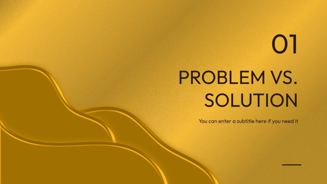 Simple Golden Chrome - Pitch Deck Basic Template