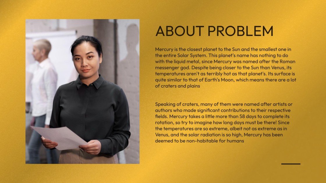 Simple Golden Chrome - Pitch Deck Basic Template