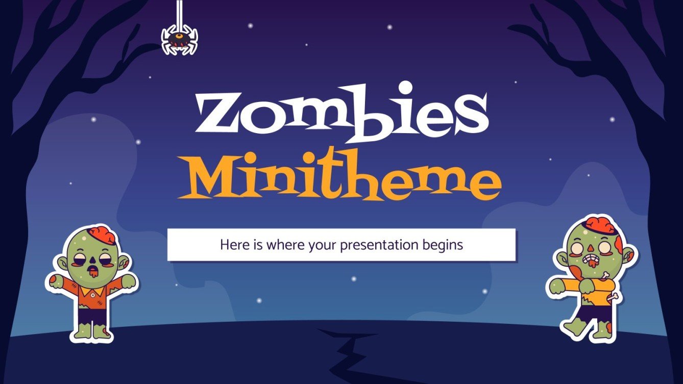 Free Google Slides themes & PPT templates about zombies