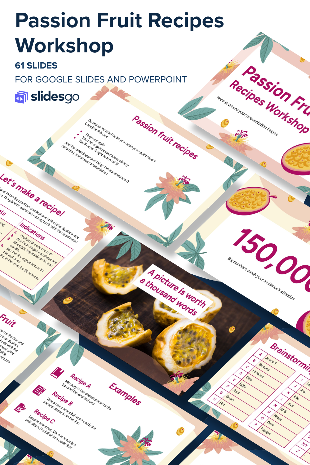 Passion Fruit Recipes Workshop | Google Slides & PPT