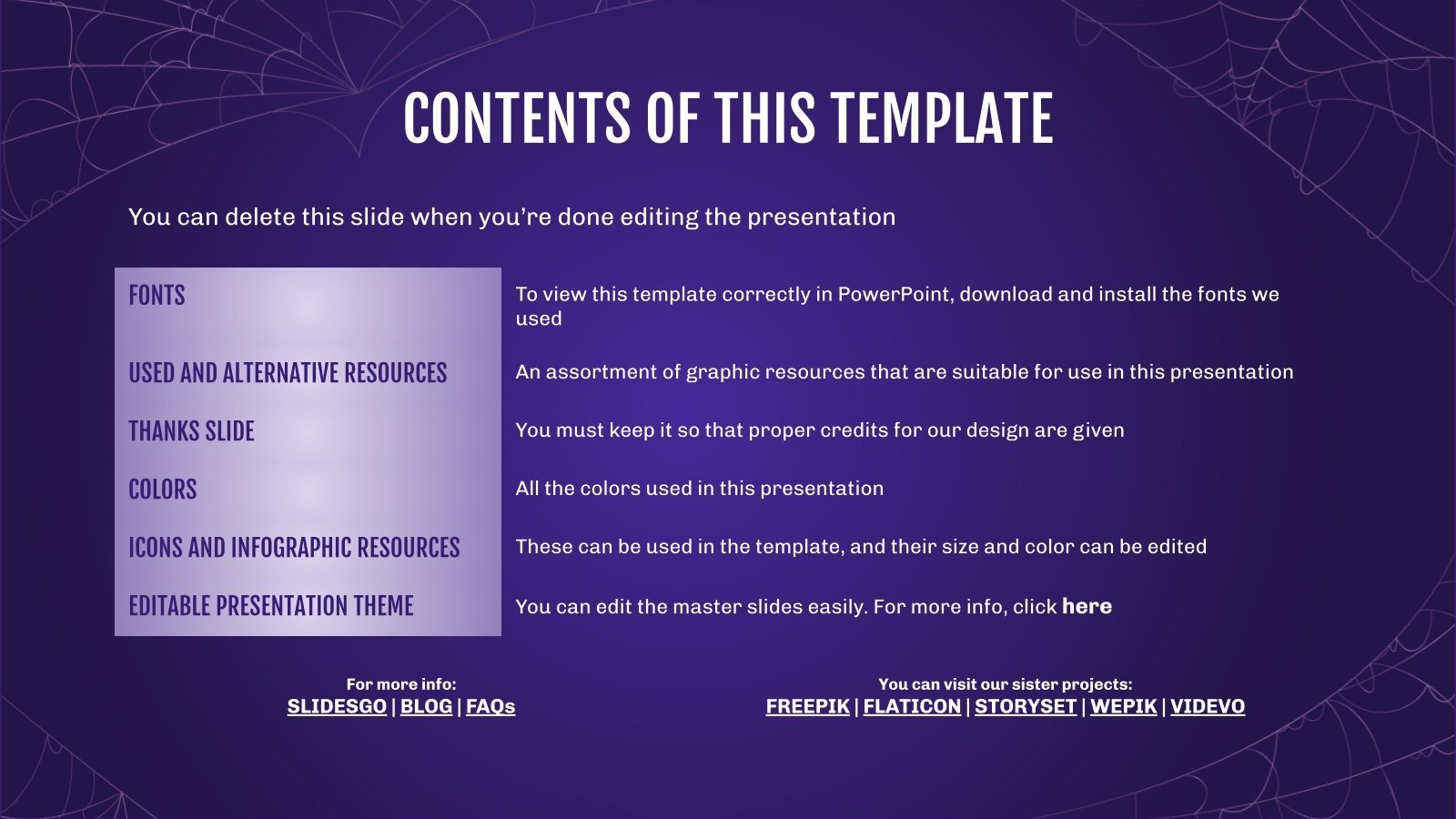 Spider Web Minitheme | Google Slides & PowerPoint