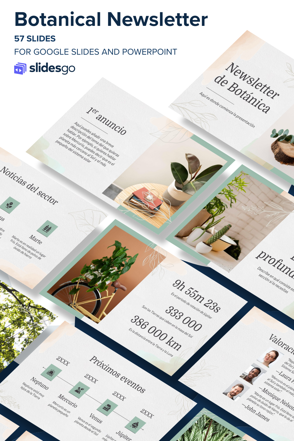 Botanical Newsletter | Google Slides & PPT