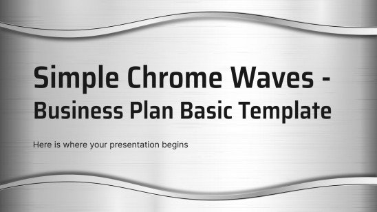Simple Chrome Waves - Business Plan Basic Template