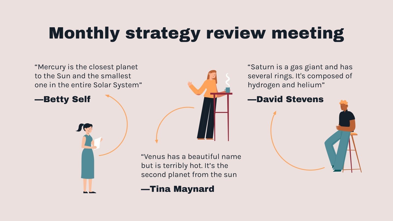 Infográficos para reunião mensal de revisão de estratégia