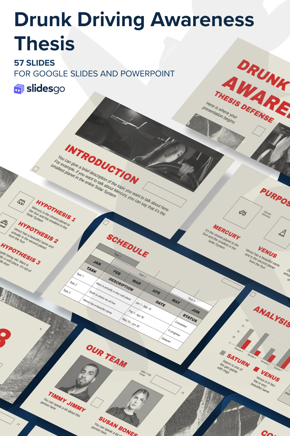 Drunk Driving Awareness Thesis | Google Slides & PowerPoint