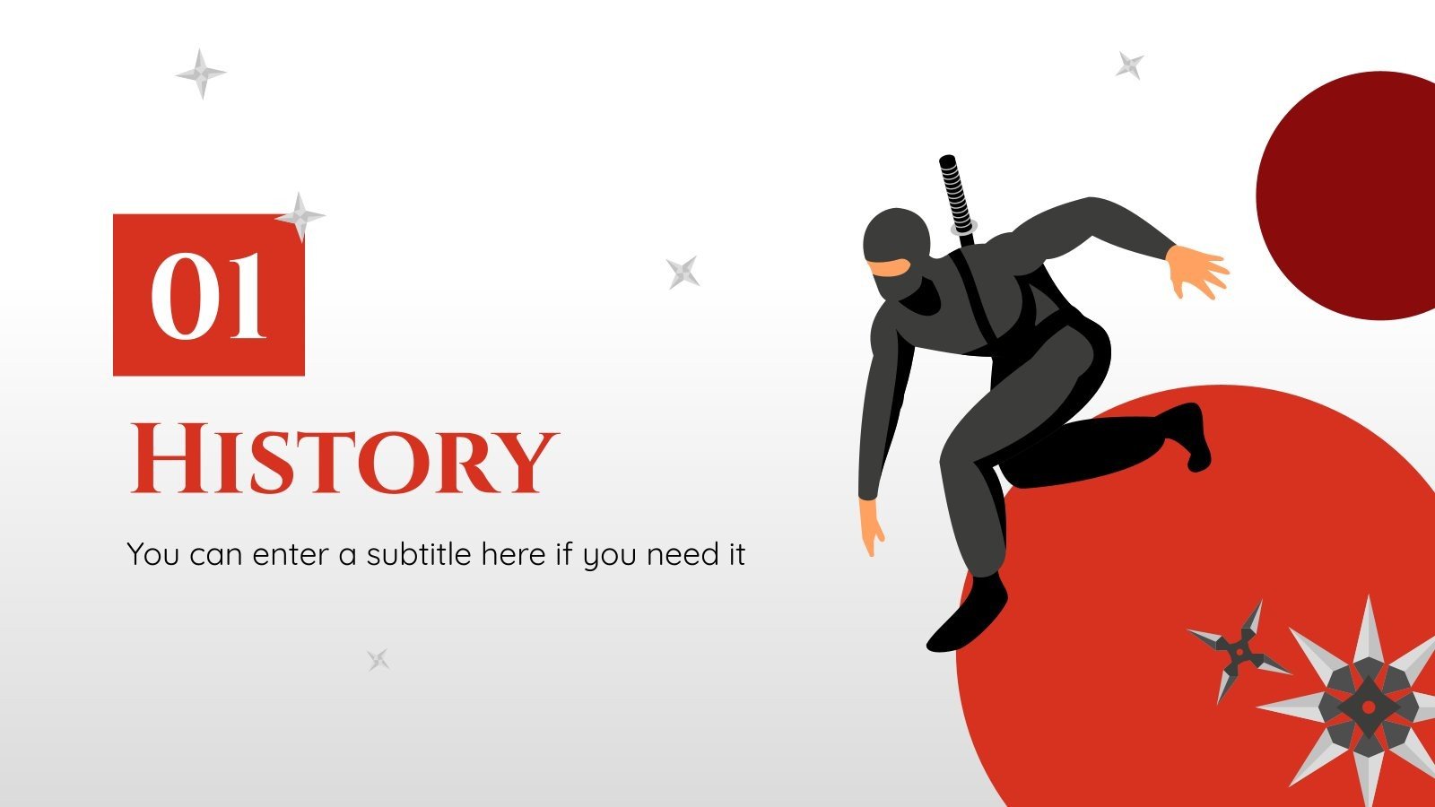 Historia del guerrero ninja japonés | Google Slides y PPT