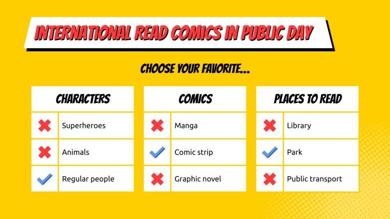 International Read Comics in Public Day Infographics