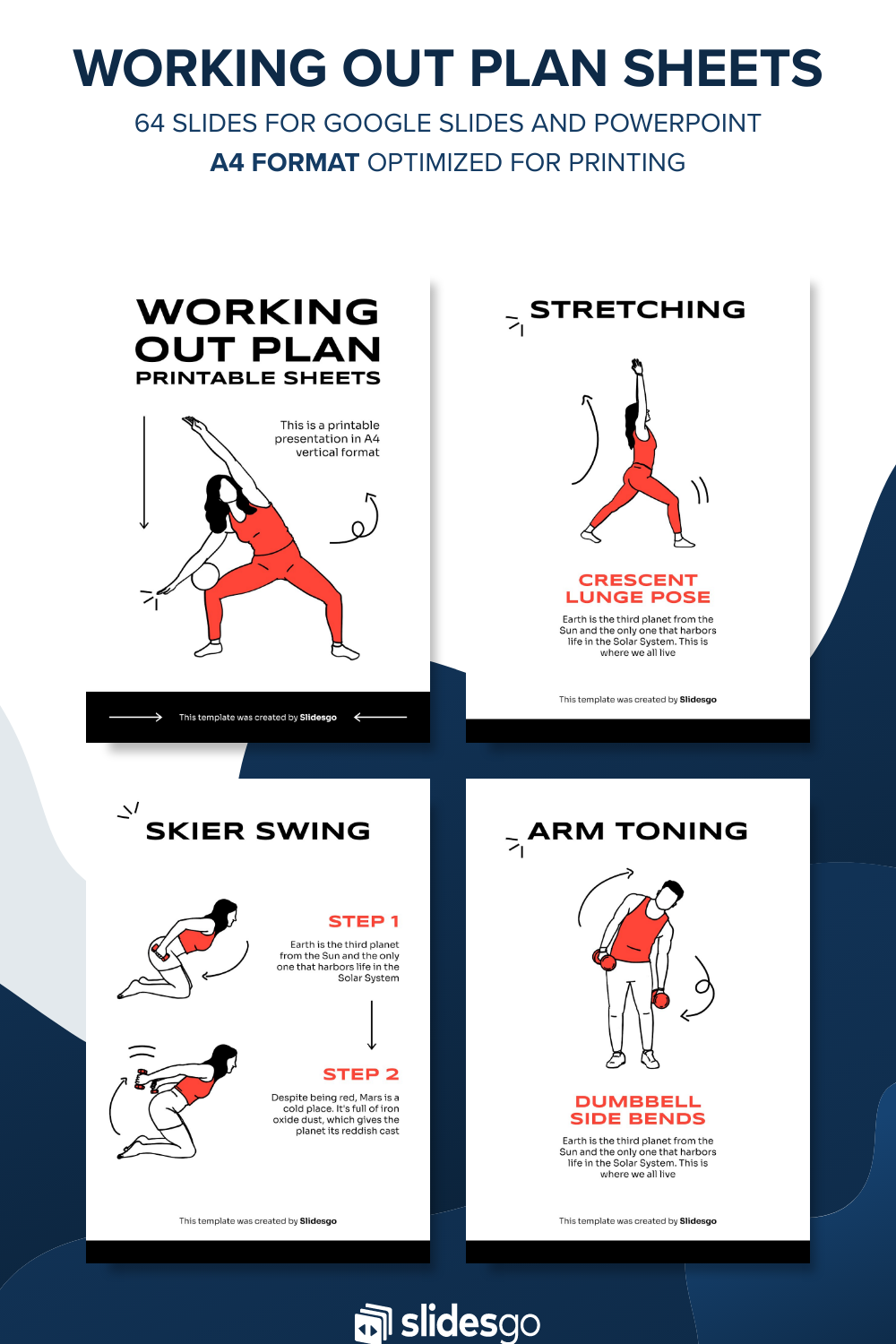 Working Out Plan Printable Sheets | Google Slides and PPT