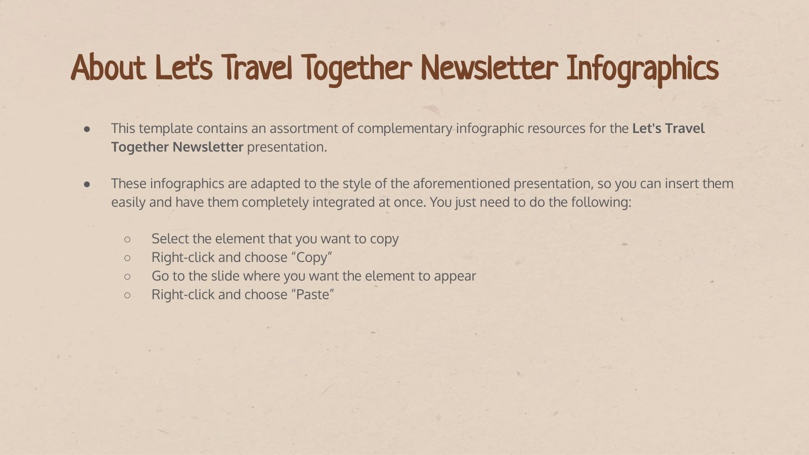 Let's Travel Together Newsletter Infographics