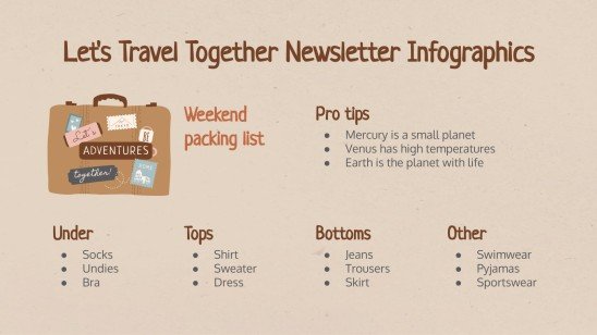 Let's Travel Together Newsletter Infographics