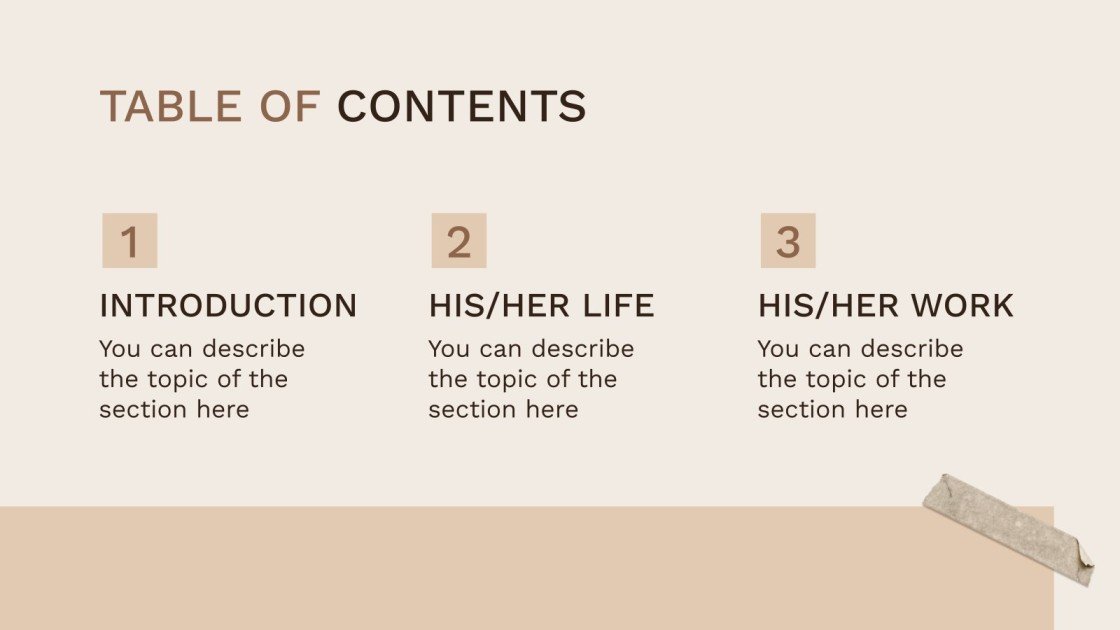 La biografía de una persona famosa - Universidad