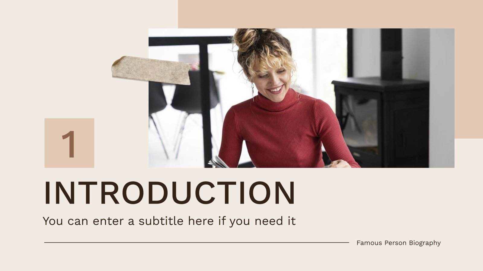 Famous Person Biography Theme for College | Google Slides