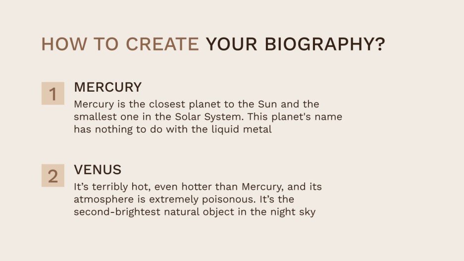 La biografía de una persona famosa - Universidad