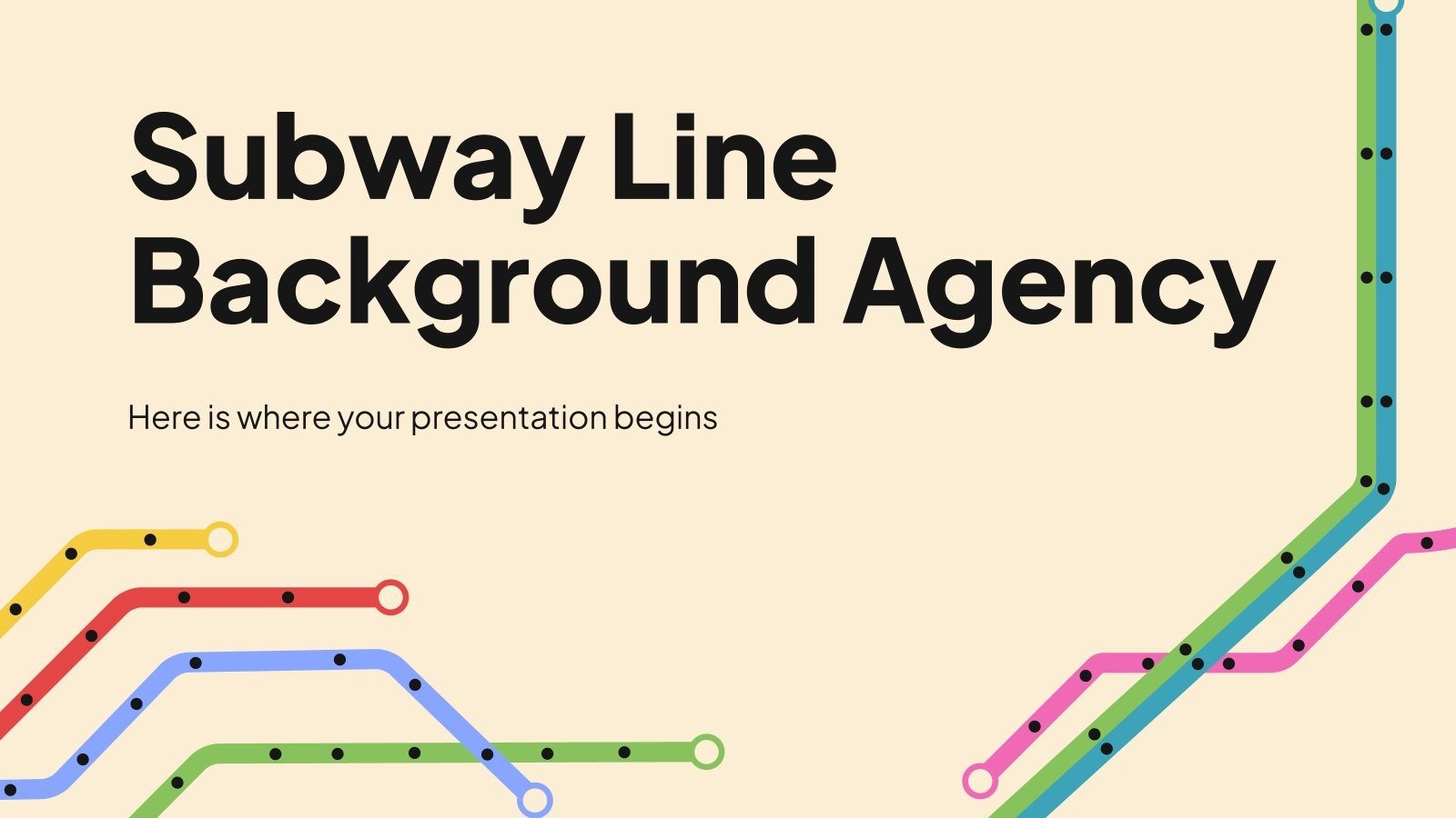 Subway Line Background Agency | Google Slides & PPT