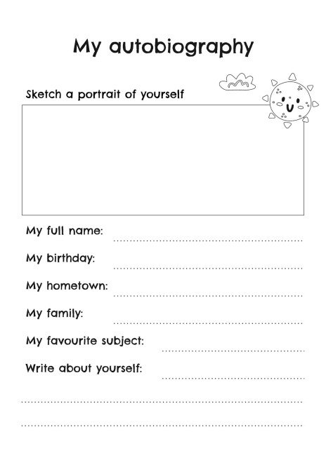 Mi autobiografía: actividades para primaria